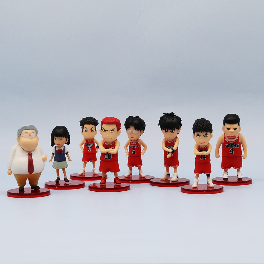 8Pcs/Set 7cm Anime Slam Dunk Figure Rukawa Kaede Sakuragi Hanamichi ...
