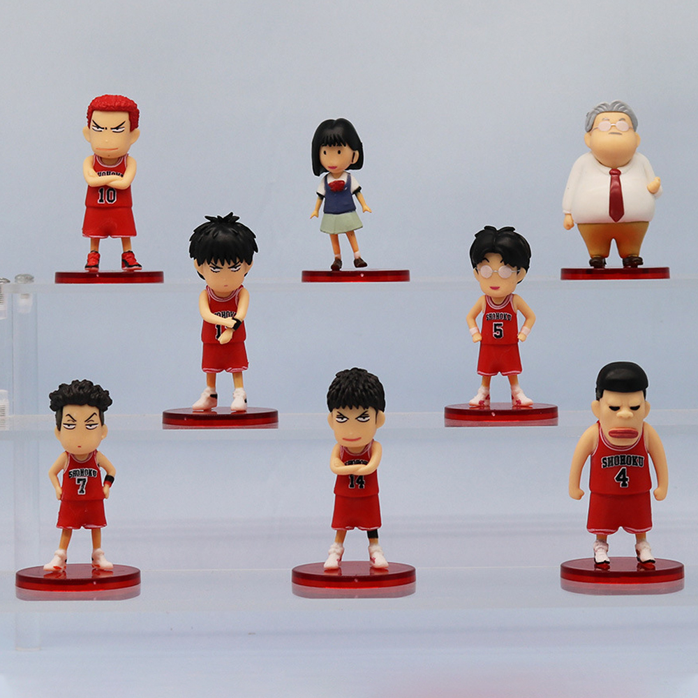 8Pcs/Set 7cm Anime Slam Dunk Figure Rukawa Kaede Sakuragi Hanamichi ...