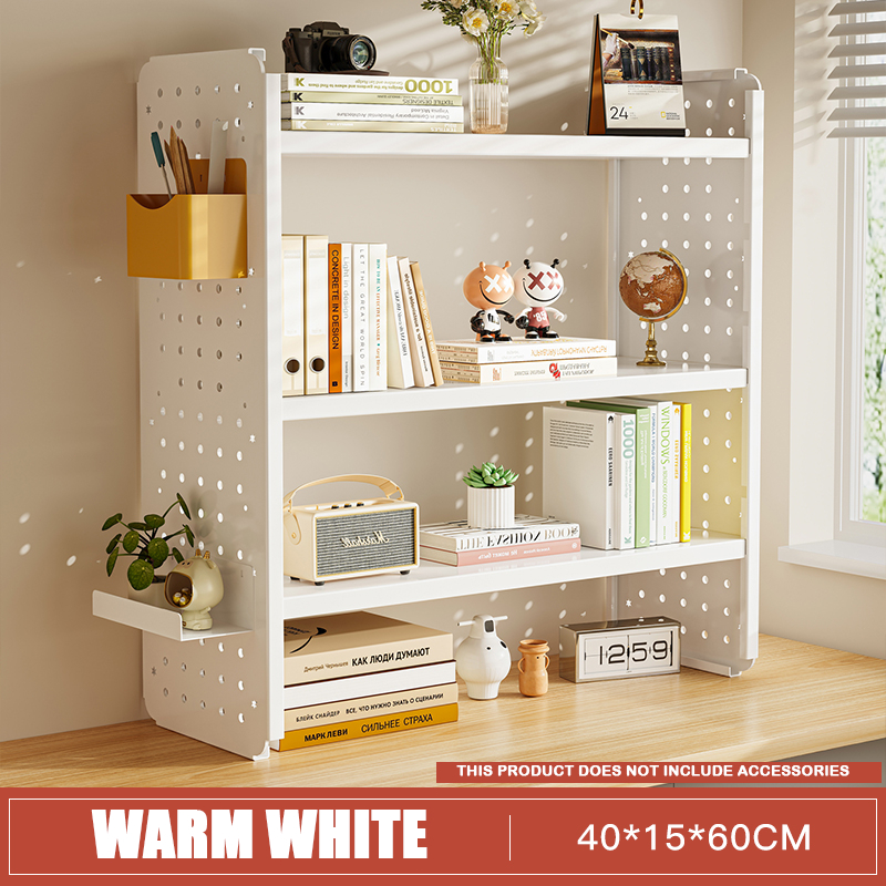 Perforated Board Desktop Storage Rack Bookshelf Board Study Rack Multi ...