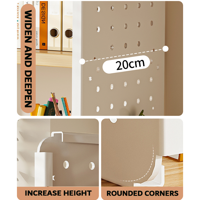 Perforated Board Desktop Storage Rack Bookshelf Board Study Rack Multi ...