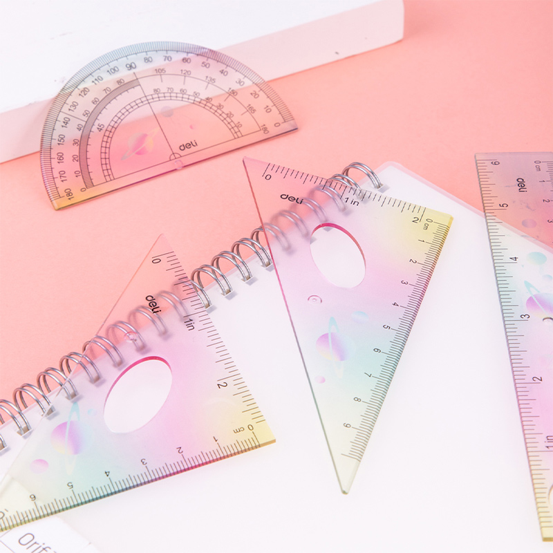 Deli EH652 Drafting Ruler Set Small Assorted Colors 4 Pcs | Shopee ...