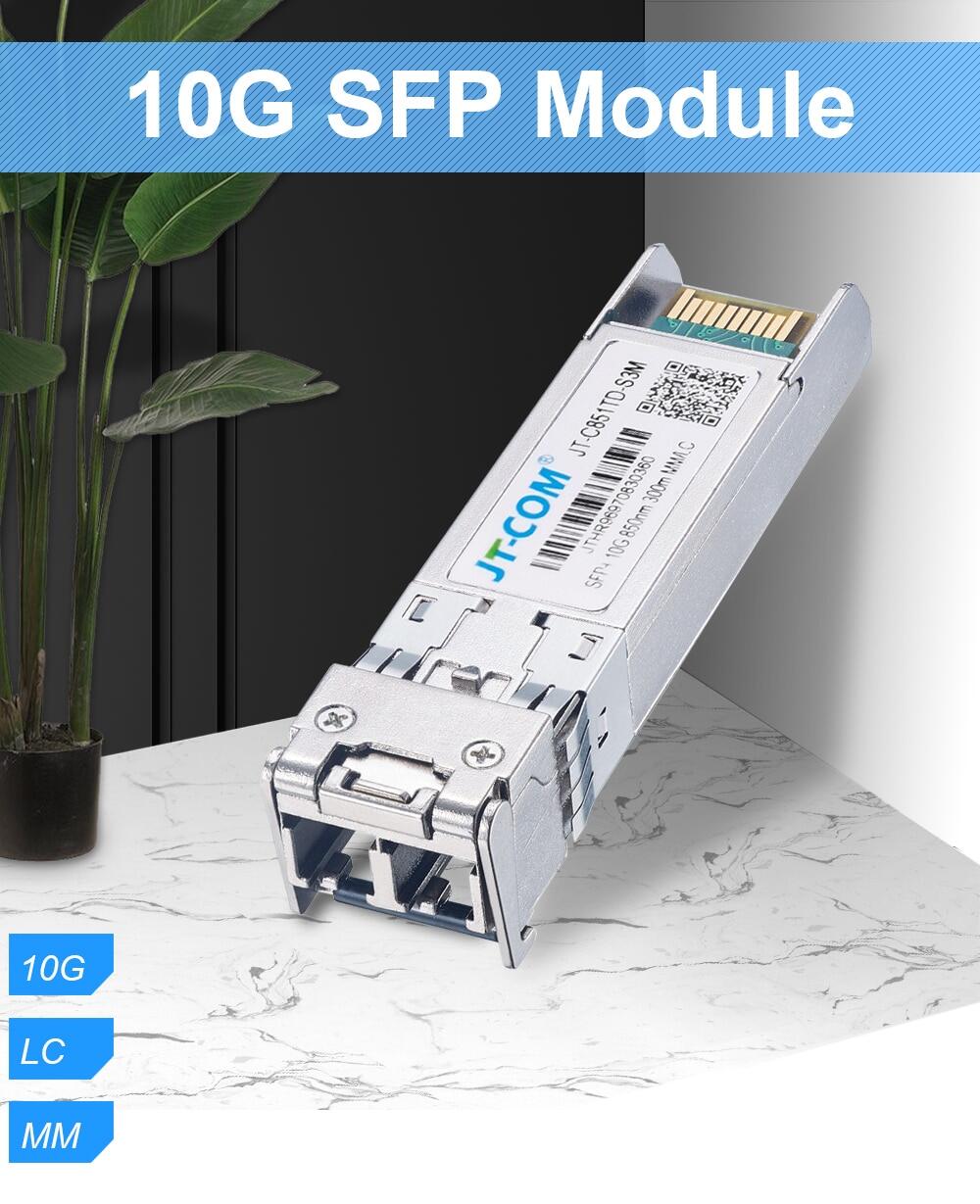 JT-COM SFP+ 10G (LC DUPLEX) SFP MODULE Multi-Mode Fiber 850nm 300m SFP ...