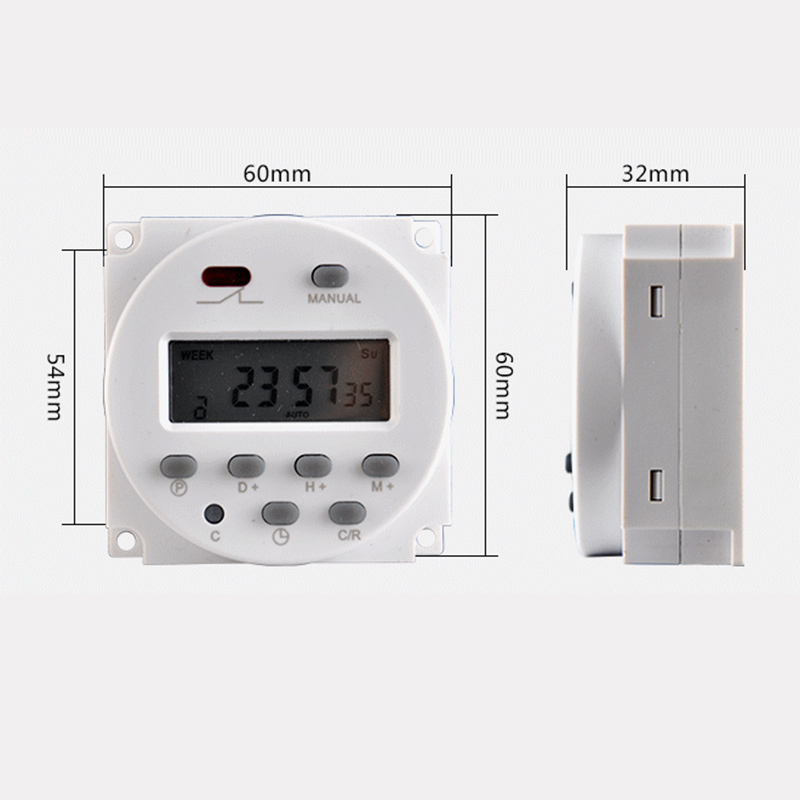 Qswba Sinotimer Tm618h 2 220v Ac Digital Time Switch Output Voltage 220v 7 Day Weekly