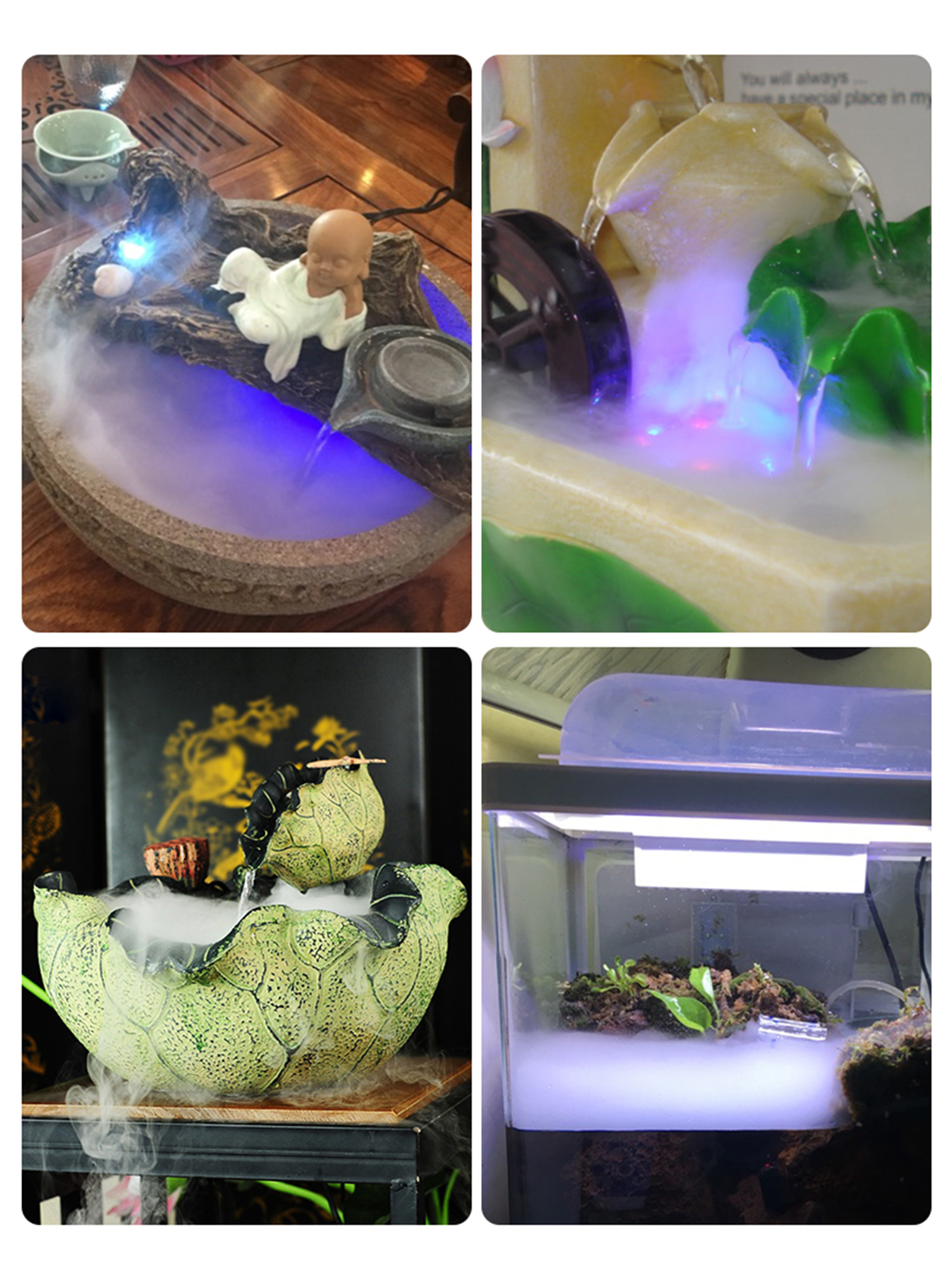 mist maker aquarium fogger 12 led ultrasonic atomizer super big mist ...