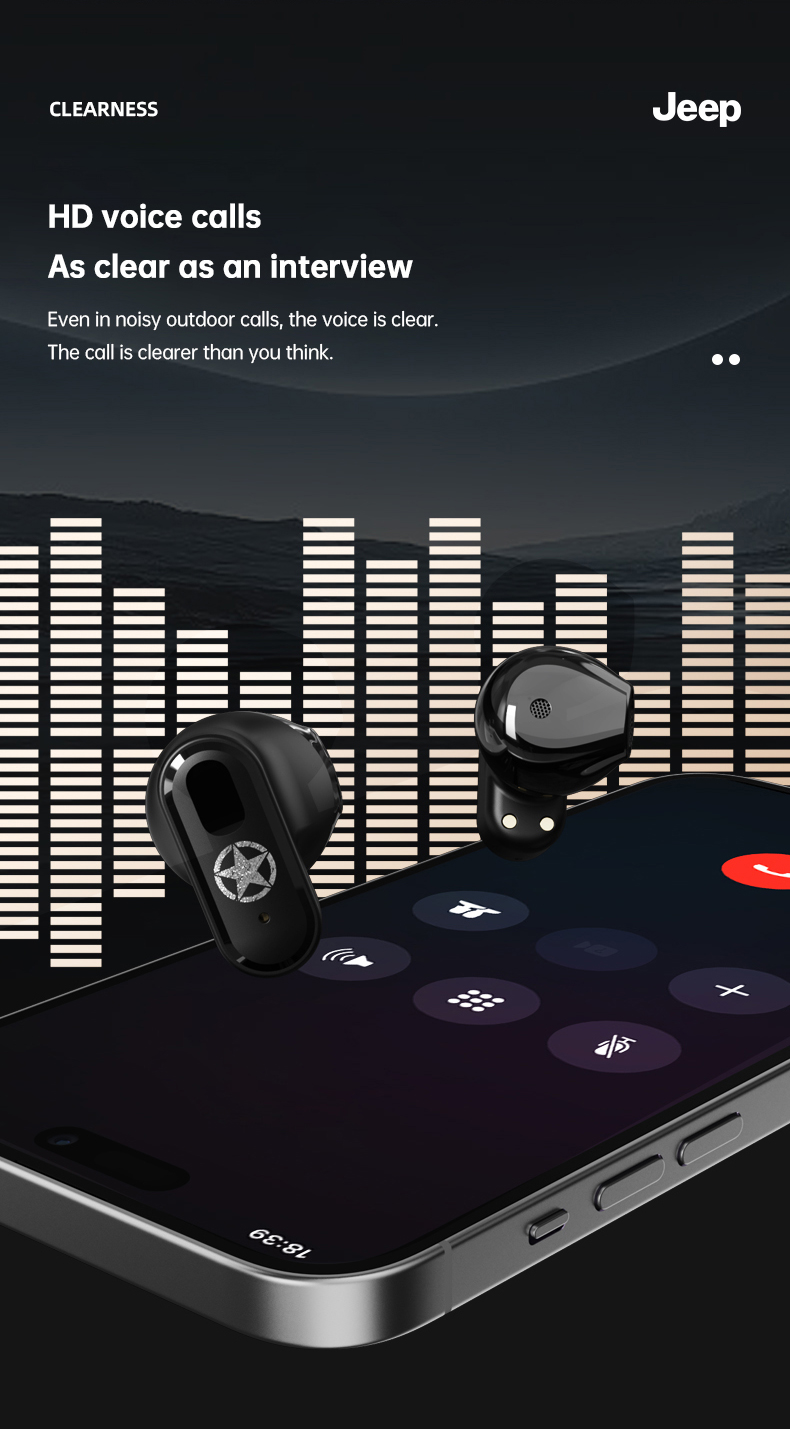 Jeep EW011 TWS True Wireless Bluetooth Earphones HiFi Sound Noise ...