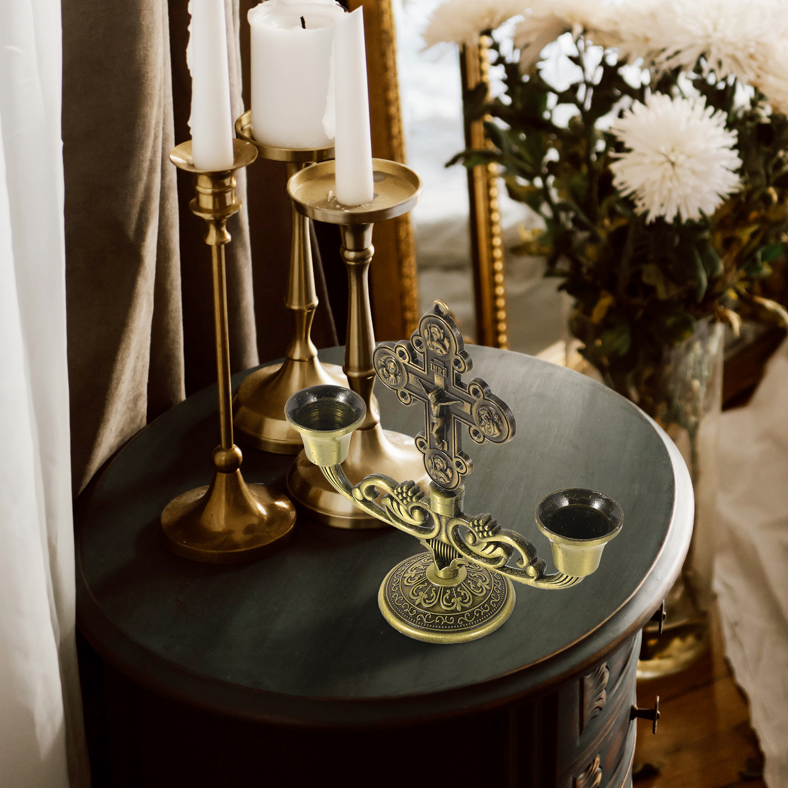 [READY STOCK] Christian Church Candlestick Vintage Home Decor Statue 2 ...