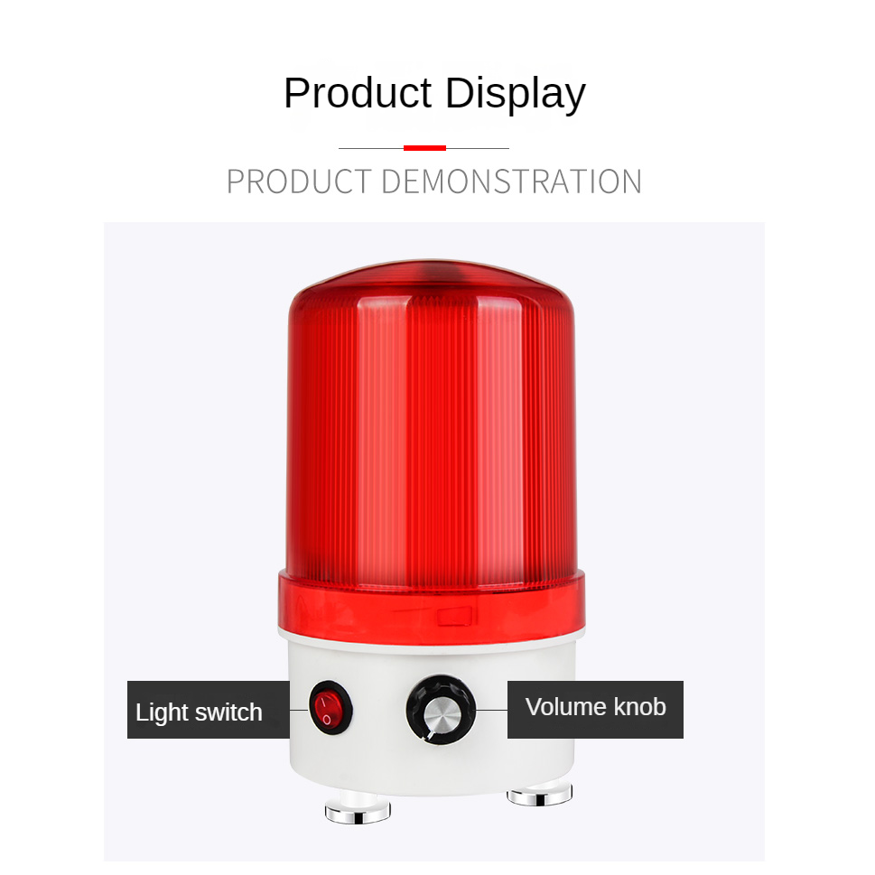 Rotating Warning Light Adjustable Volume LED Sound Light Integrated ...