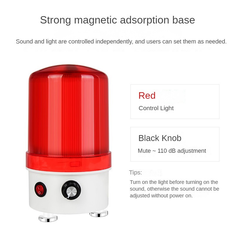 Rotating Warning Light Adjustable Volume LED Sound Light Integrated ...