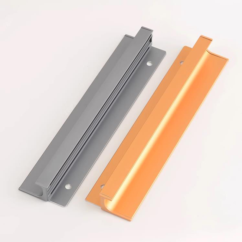 L-type Slot-free Hidden Handles Cabinet Handle Kitchen Cupboard Door ...