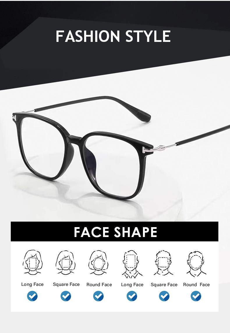 Fashion Photochromic Anti Radiation Eyeglasses For Women/Men Anti Blue ...