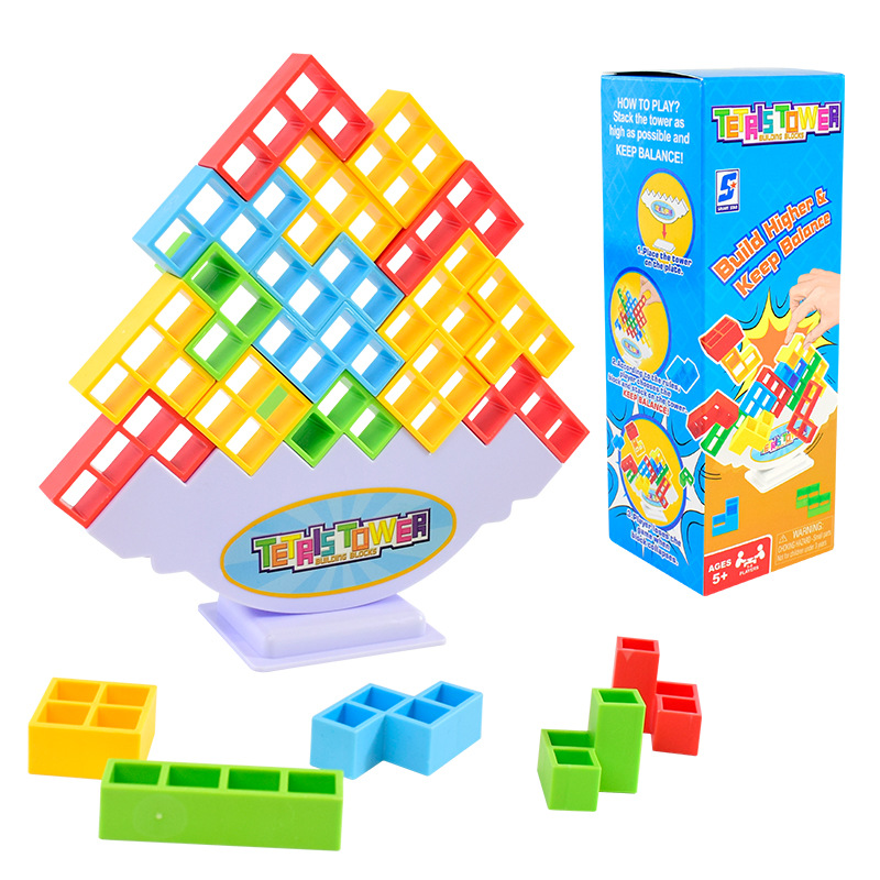 Children Balance Stacking Building Blocks Board Games Toys Desktop ...