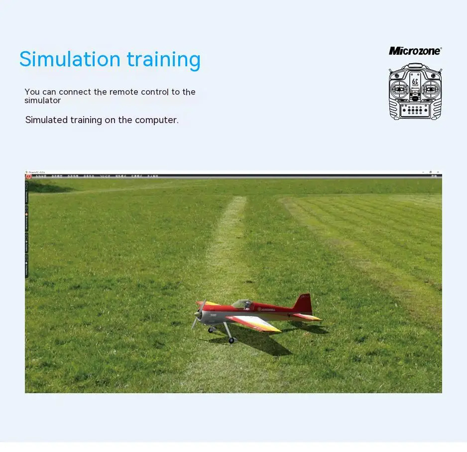 MicroZone MC6C Mini V2 2.4G 6CH Controller Transmitter w/ Receiver ...