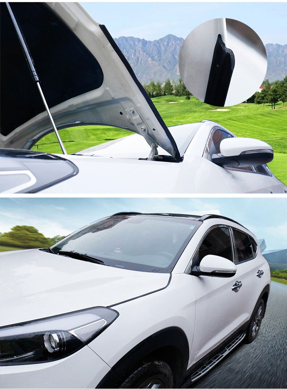 Waterproof Car Hood Edge Protector Rubber Seal Strip Universal 4 Meters ...