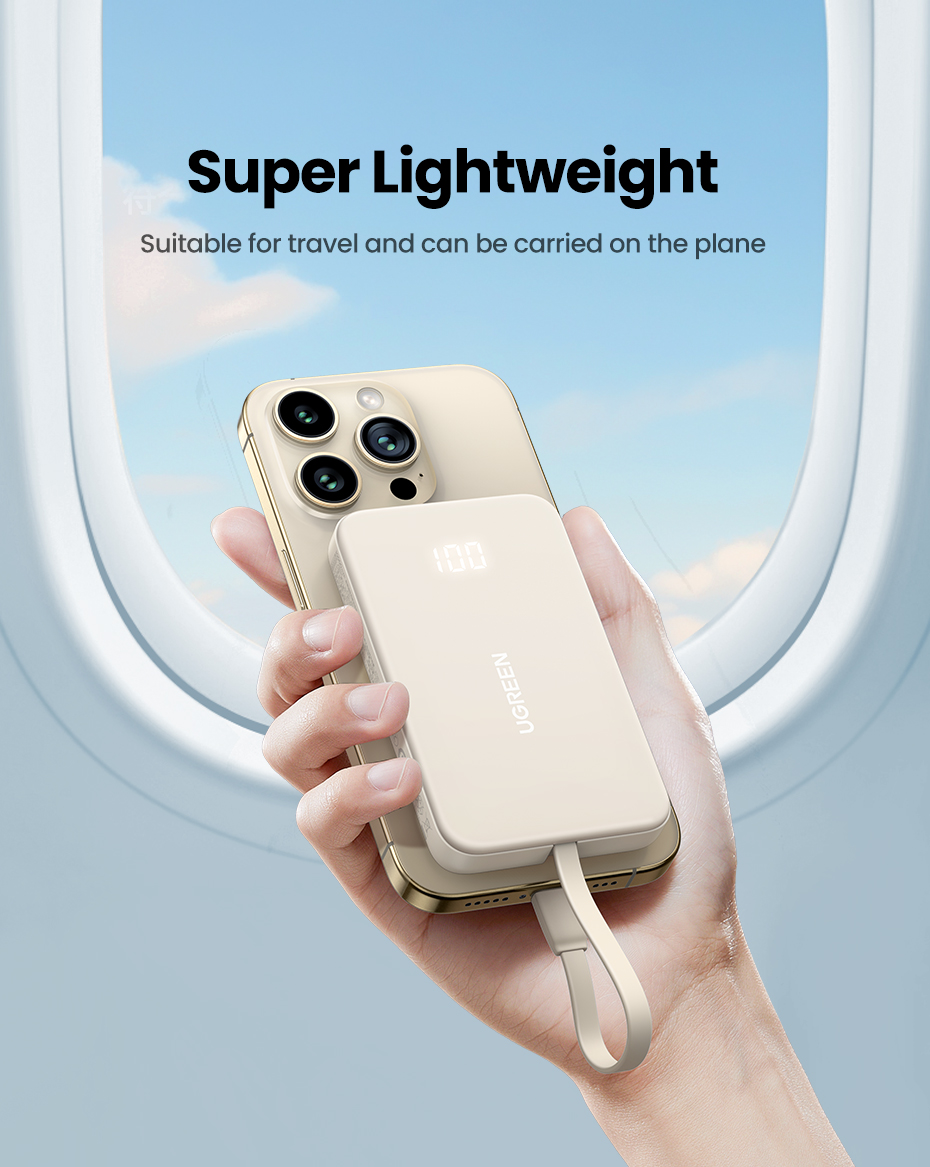 UGREEN 22.5W Power Bank 10000mAh Fast Charge Type C Cable PowerBank for ...