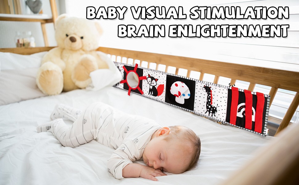 teytoy Black and White High Contrast Baby Book, Tummy Time Newborn Toy ...