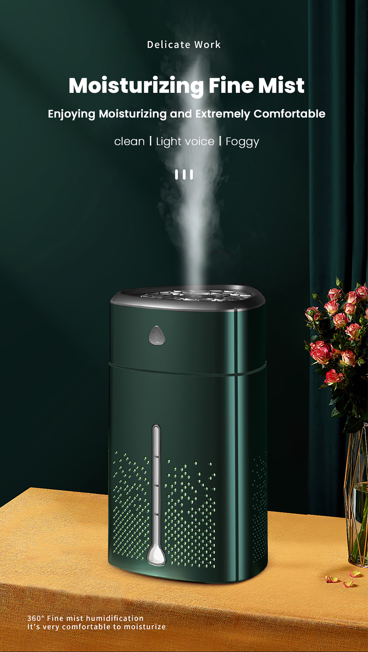 Air Humidifier 1000ML Home Aroma Diffuser USB Ultrasonic Mist Machine ...