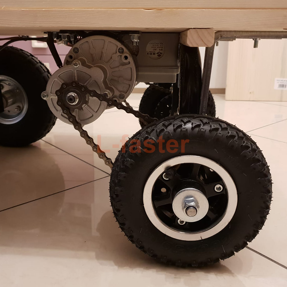 350W Easy Carry 300kg 8 Inch Wheel Set Dual Drive Electric Cart ...