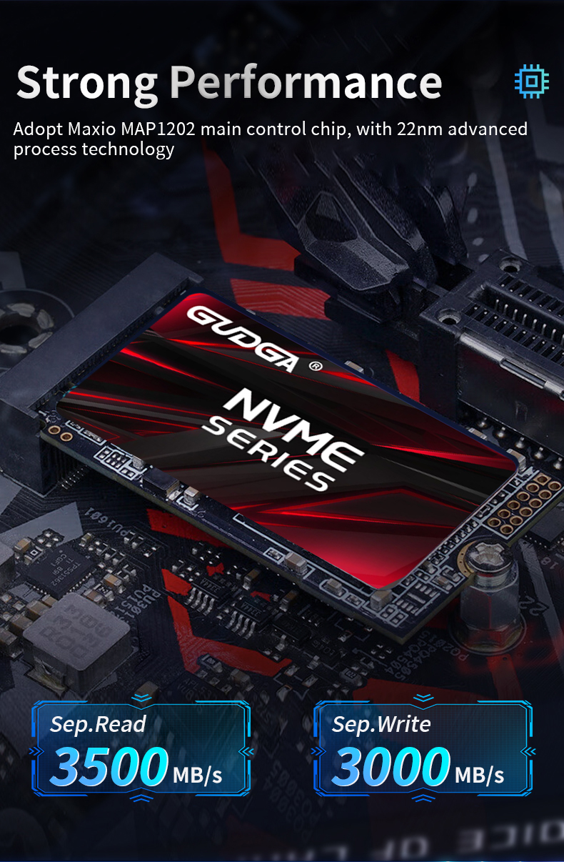 GUDGA M.2 NVMe PCIe 3.0 X4 2242mm SSD 256gb 1TB 128GB 512GB Hard Drive Disk Internal Solid State ...