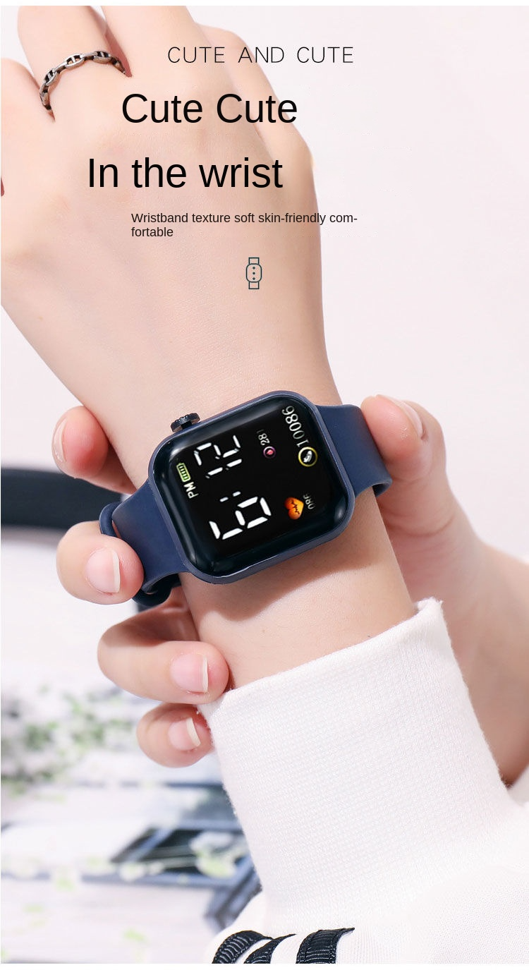 Korean Minimalist LED Watch, Ultra-Thin Digital Display, Fashionable ...