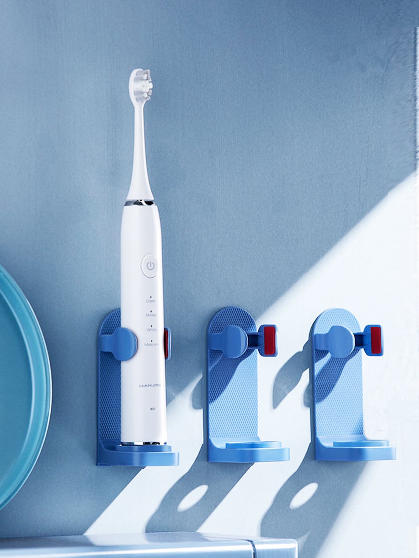 1pc Spiral Shading Electric Toothbrush Storage Rack Wall-Mounted Anti ...