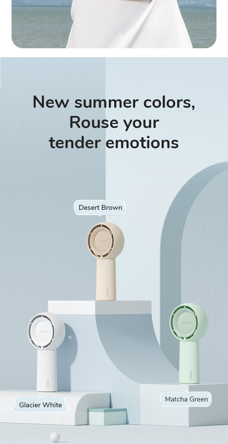 JISULIFE Handheld Fan Life5 Plus Mini Portable Hand Fan USB ...