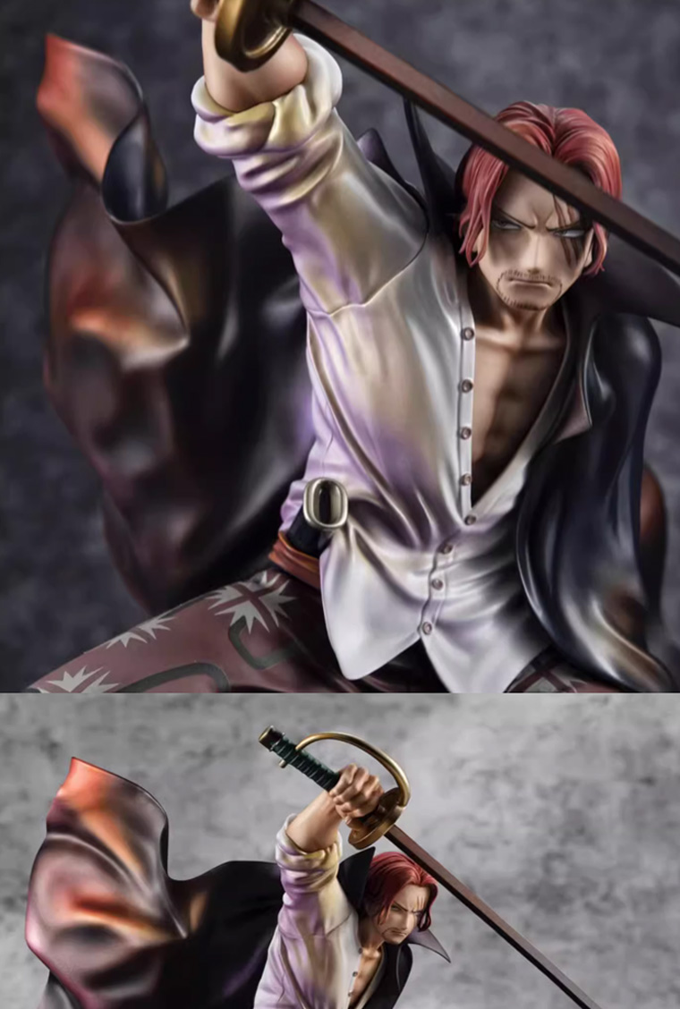 Megahouse MH POP Shanks One Piece Memory Return Red Hair Shanks Figure ...