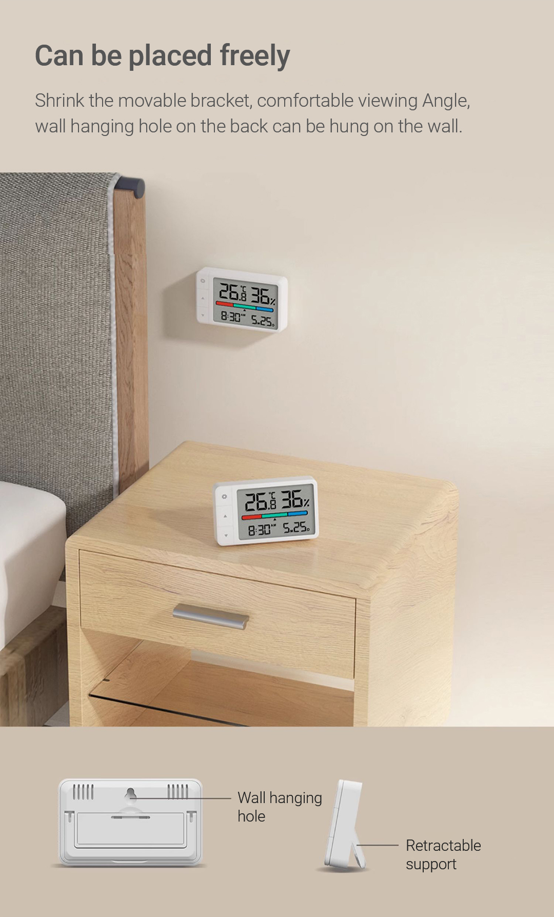 Miaomiaoce Huipin Temperature And Humidity Meter Mini Version High ...