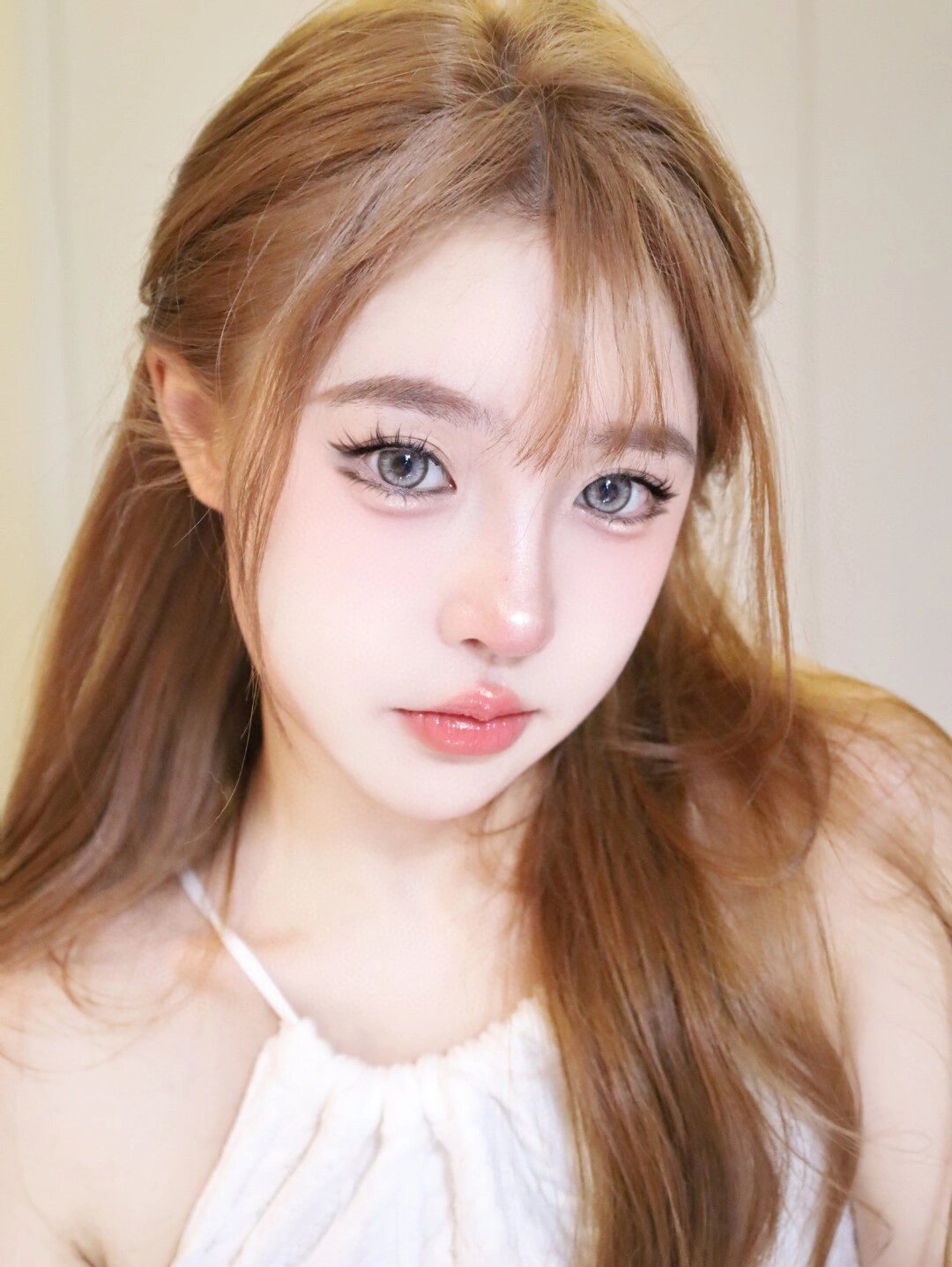 Ksseye 2pcs Grey Contact Lens Doll Eyes14.5MM Natural Soft Lense Yearly ...