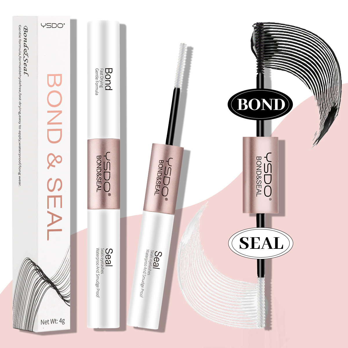 YSDO DIY Lash Glue and Bond and Sealer 2-in-1 Mascara Eyelash ...