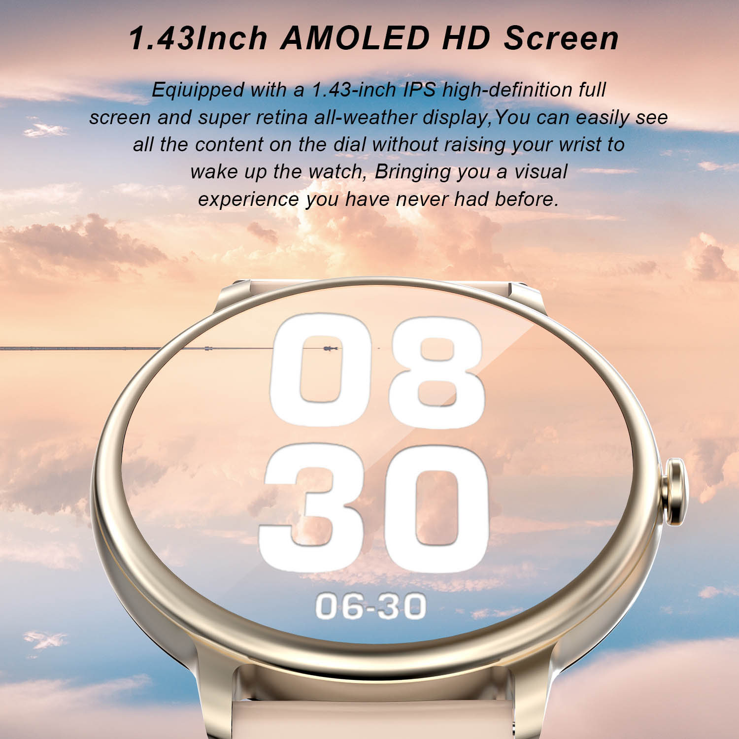NORTH EDGE G98 Fashionable AMOLED Display Smart Watch Blood Oxygen ...