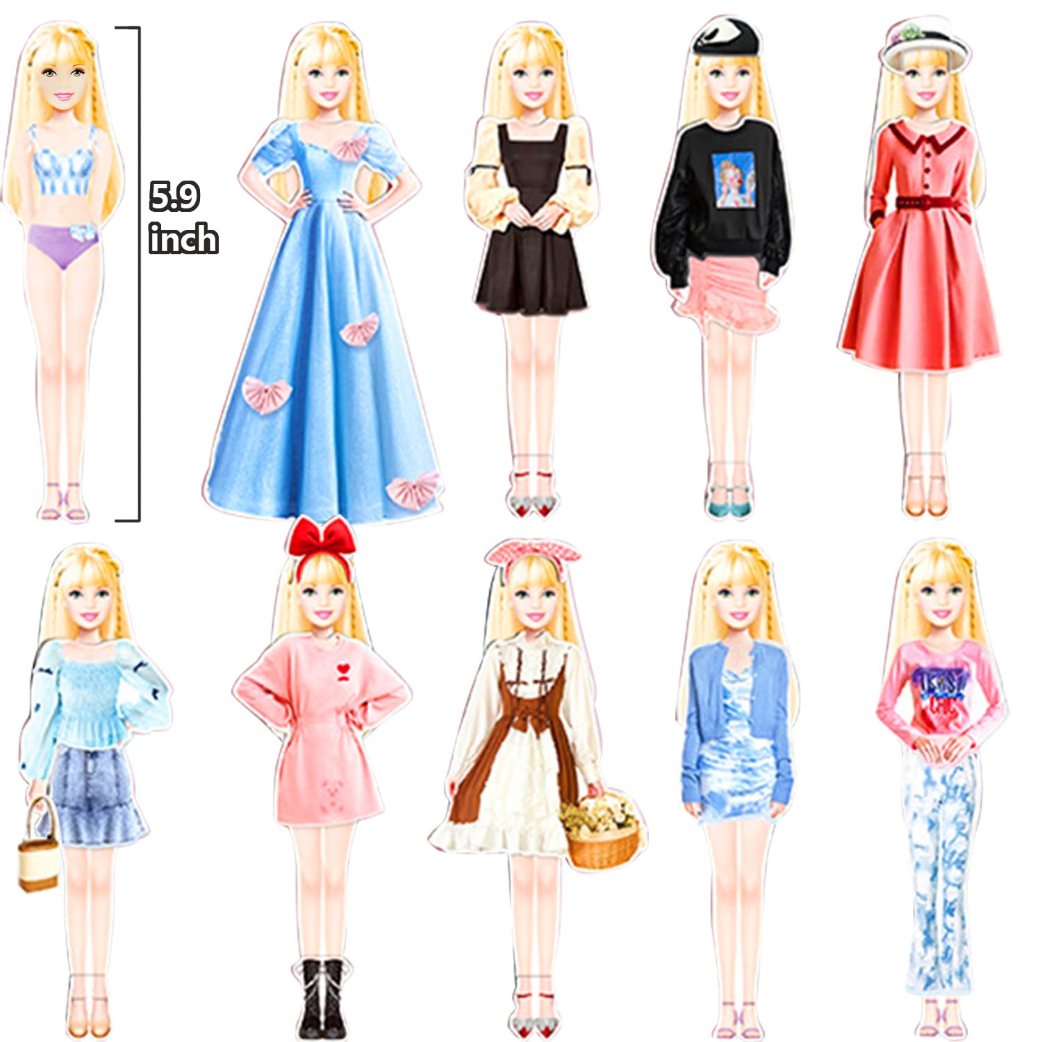 Magnetic Dress Up Baby,Magnetic Princess Dress Up Paper Doll Pretend ...