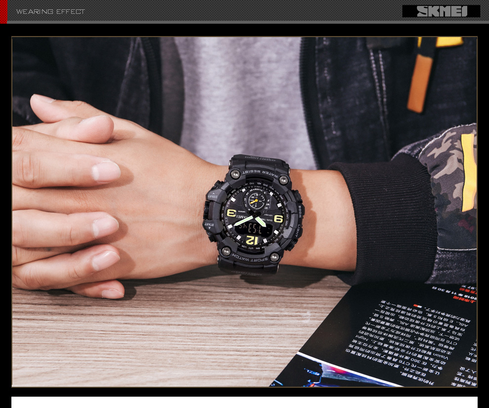 SKMEI 1637 shockproof Military Vintage Waterproof Sport LED Digital Quartz Men Watch | Shopee ...