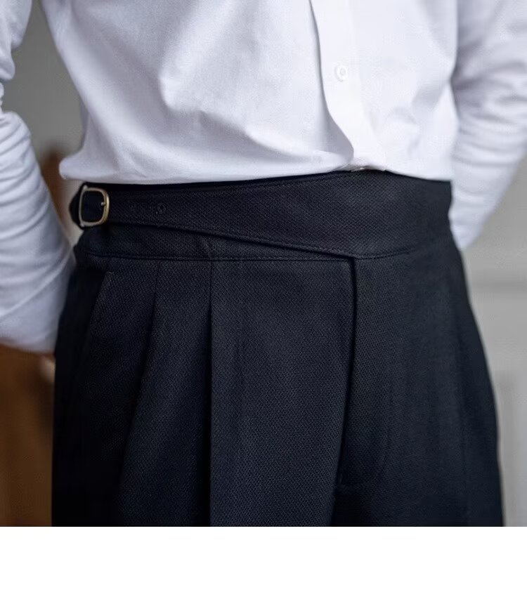 Men's Trousers Naples Drape Suit Pants Business Office Trousers ...