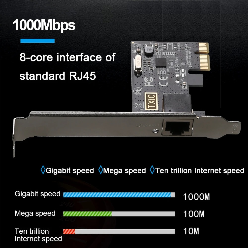 [Local Shipment] 100/1000M/1000M RJ45 Network adapter Gigabit Ethernet ...