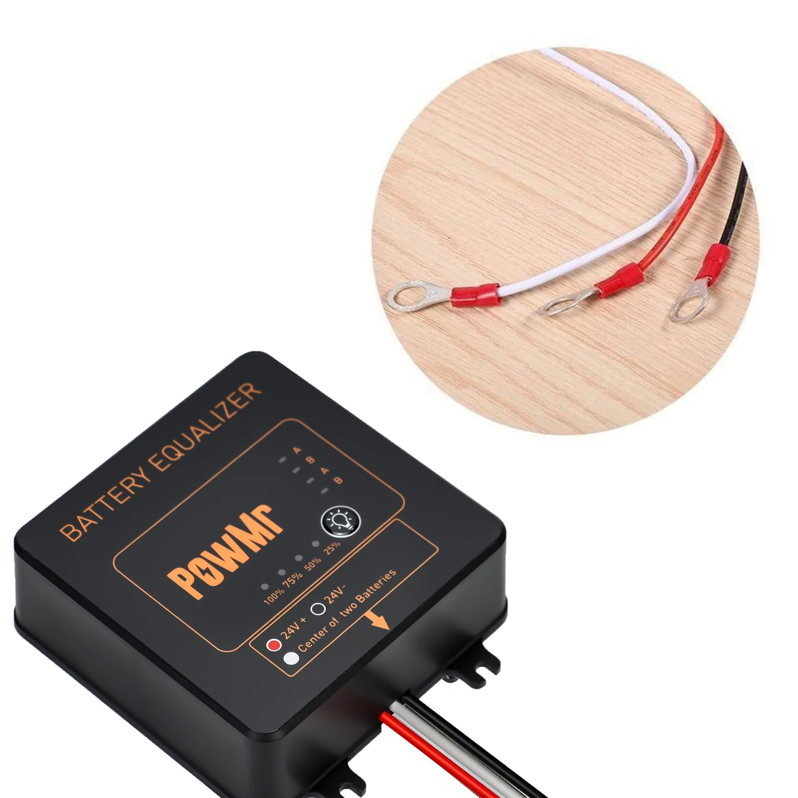 【Official Shop】PowMr Battery Equalizer For 2 x 12V Thermal Acid Gel AGM ...