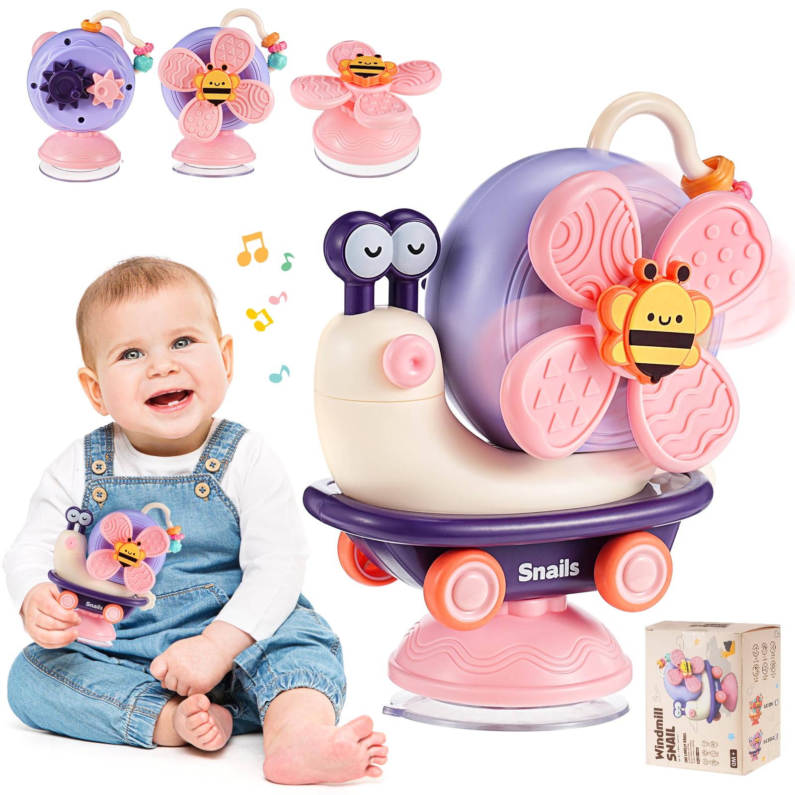 From PH Suction Cup Spinner Toy for Baby Montessori Sensory Baby ...