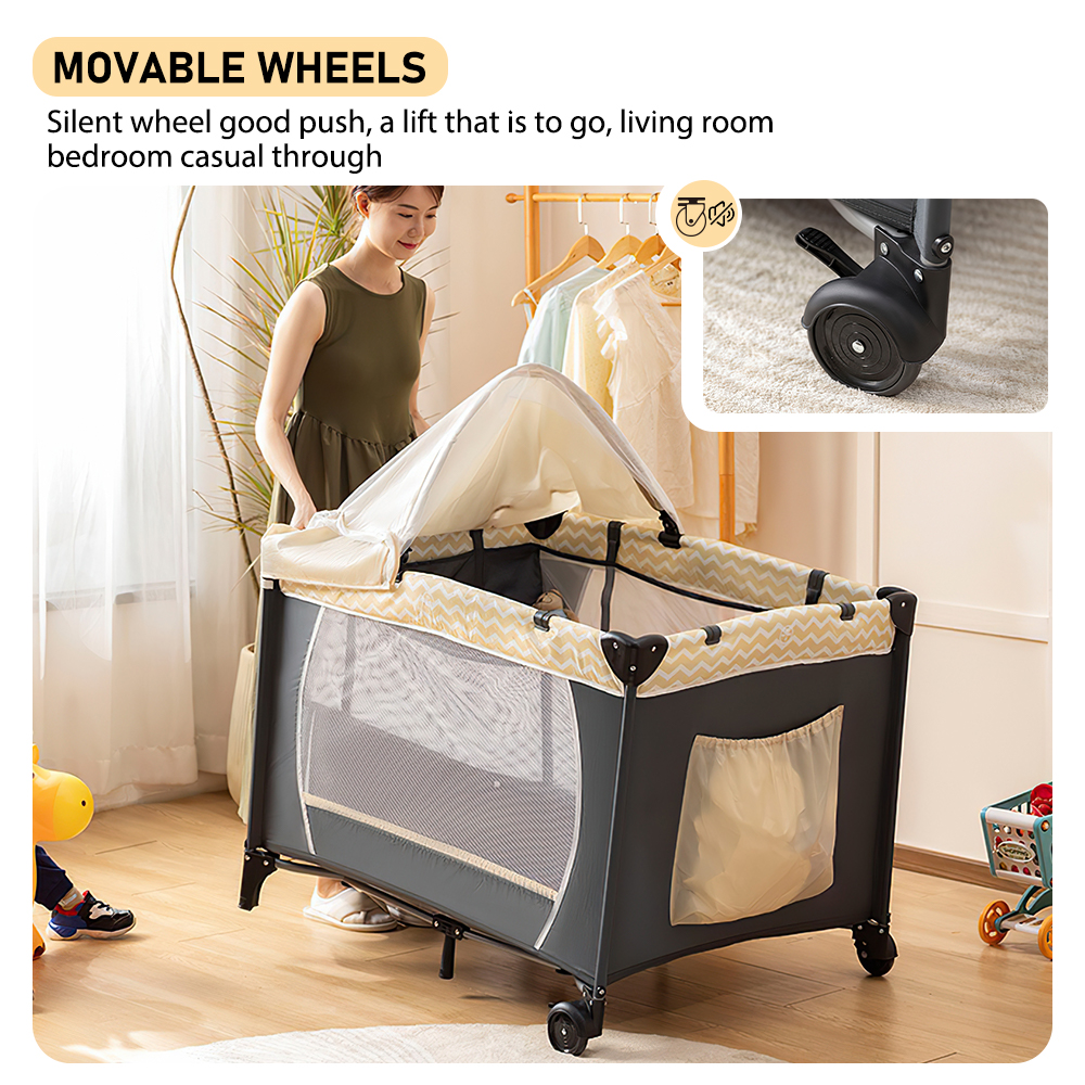 Portable Multifunctional Crib for Baby Foldable Baby Travel Bed With ...