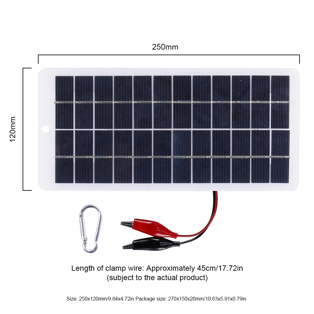 20W 20Watt 12V 415MA Solar Panel With Wire Mini Solar System DIY ...