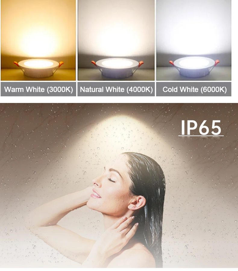 220V Kitchen IP65 LED Downlight Waterproof 5W 10W 15W Bathroom Toilet ...
