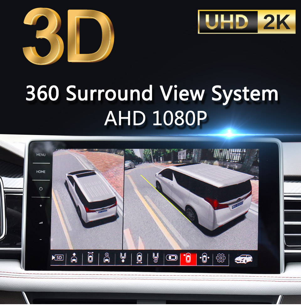 AHD 3D 360 Degrees DVR HD Recorder Surround View Monitoring System Bird ...