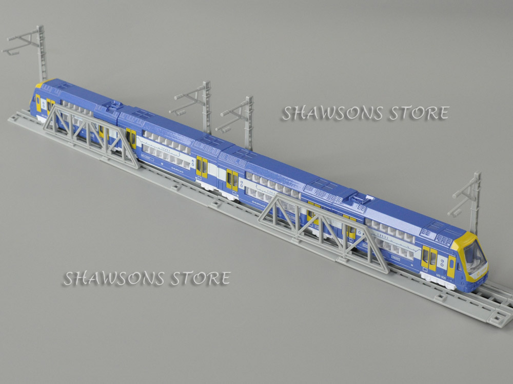 Diecast Metal Double Decker Train Model Metro Subway Miniature Replica ...