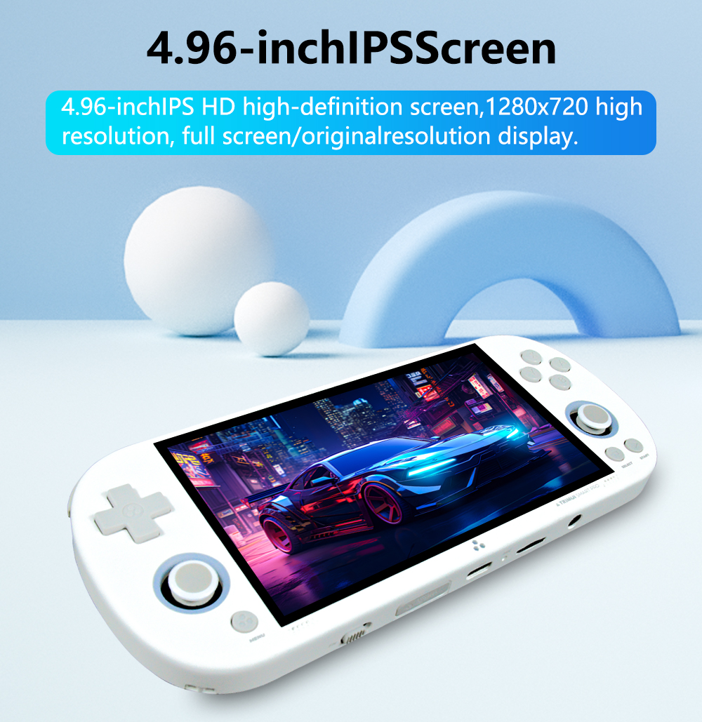 POWKIDDY TriMui Smart Pro Big Screen Handheld Game Console 5 Inch Retro ...