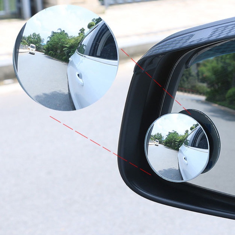 2pcs Car Rearview Mirror Infinity Small Round Mirror 360 Degree ...