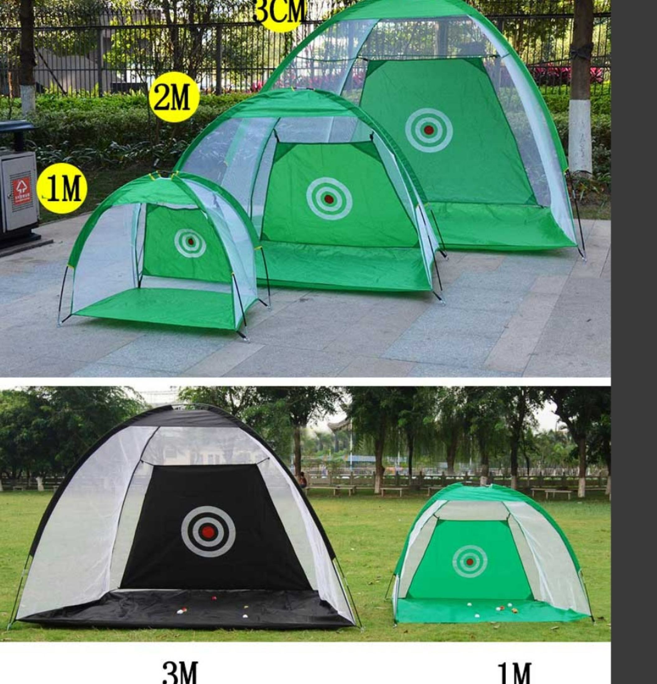 Indoor Outdoor Golf Tent Practice Hitting 1M/2M/3M Net Portable ...