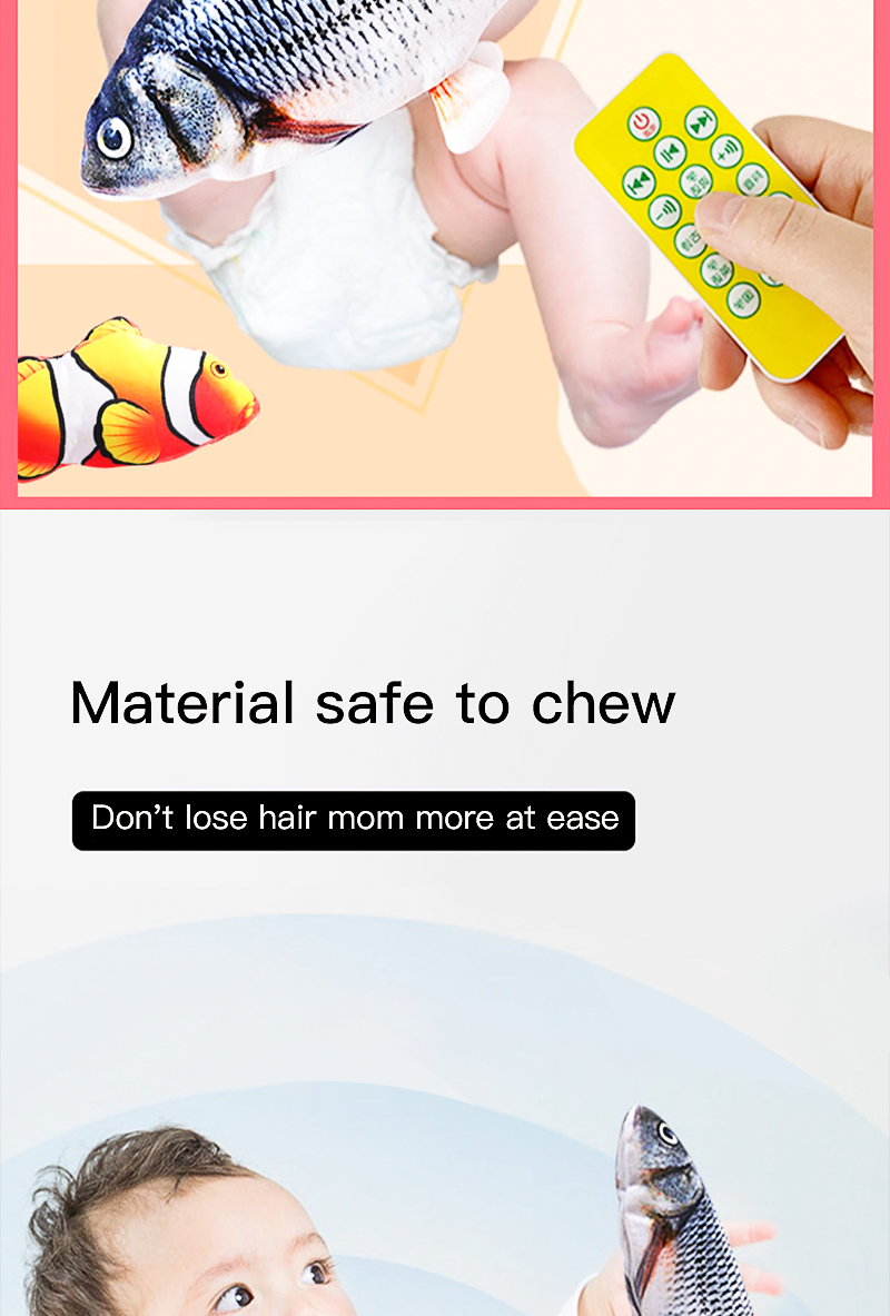 Simulated Electric Fish Toy Fish Can Move Swing Pat Fish Baby Child ...