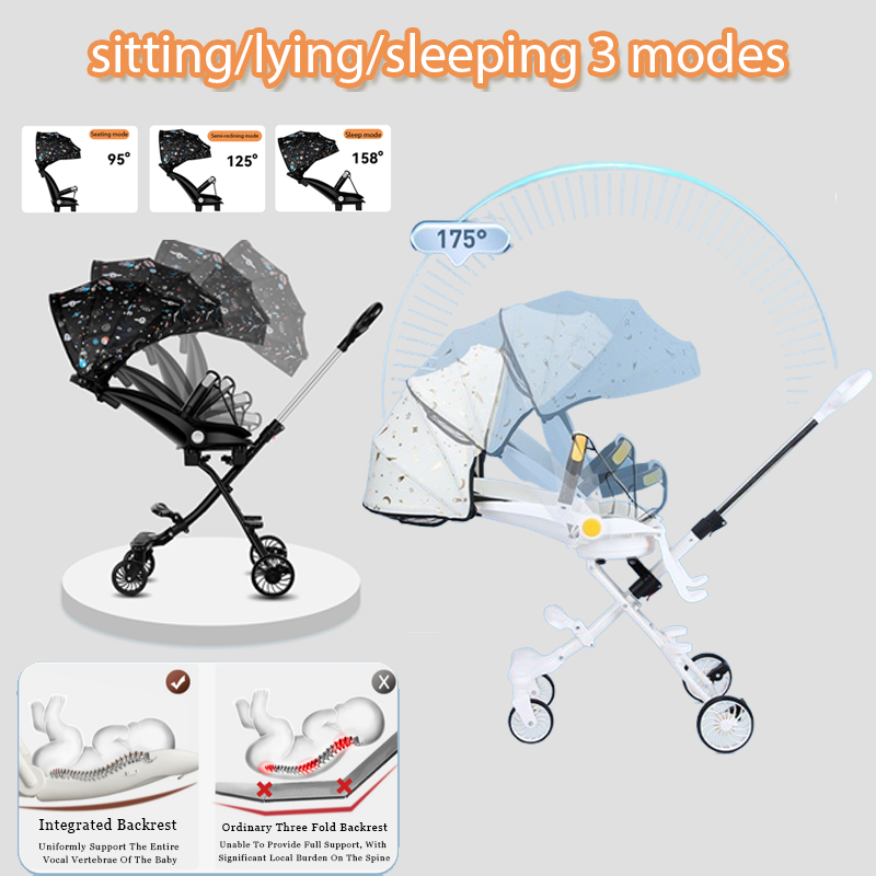 EVIANANGEL Stroller For Baby Foldable Two Way Stroller 360 Rotating ...