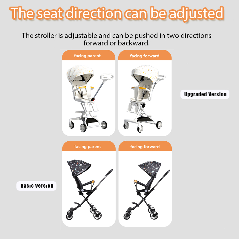 EVIANANGEL Stroller For Baby Foldable Two Way Stroller 360 Rotating Strollers For Toddler Cabin ...