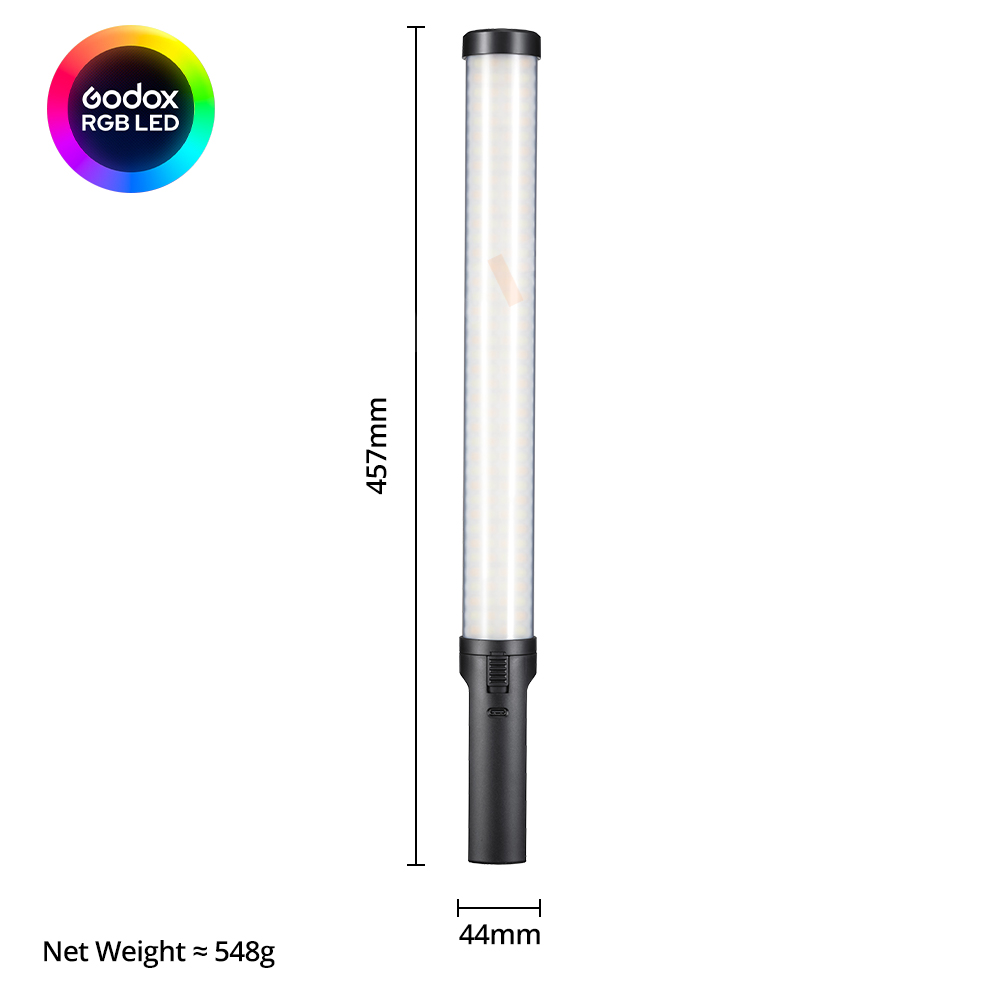 Godox LC500R Mini 20W RGB LED Tube Light Stick Light RGBWW 2500K-8500K ...