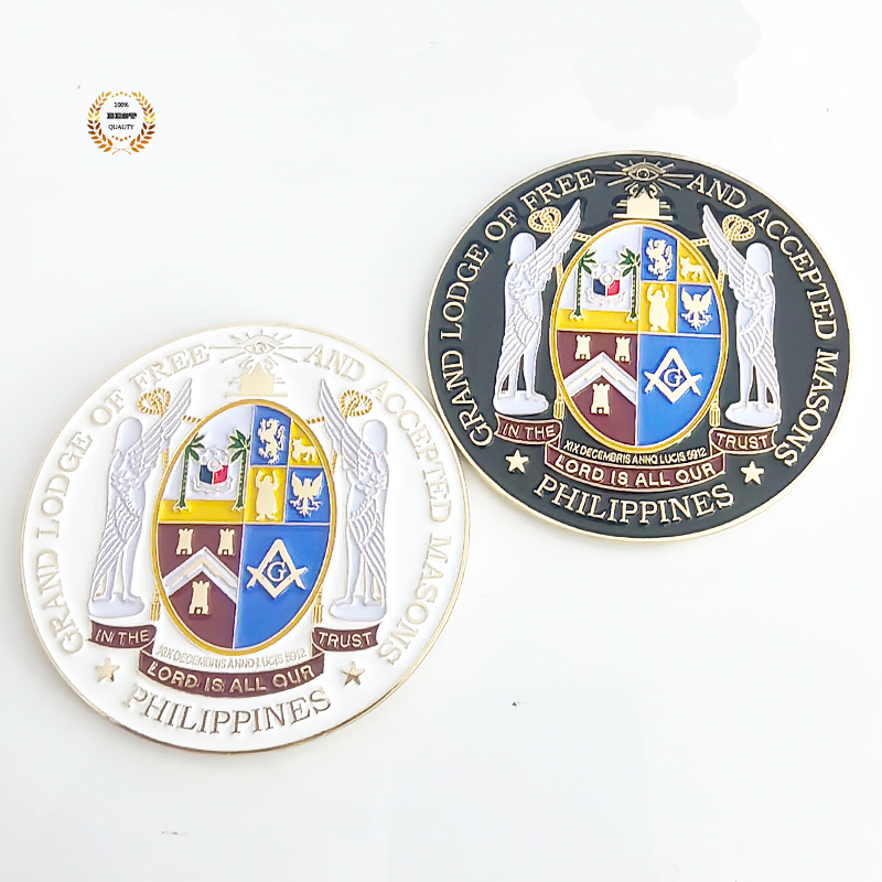 3Inch High-Quality GRAND LODGE OF FREE AND ACCEPTED MASONS Emblem In ...