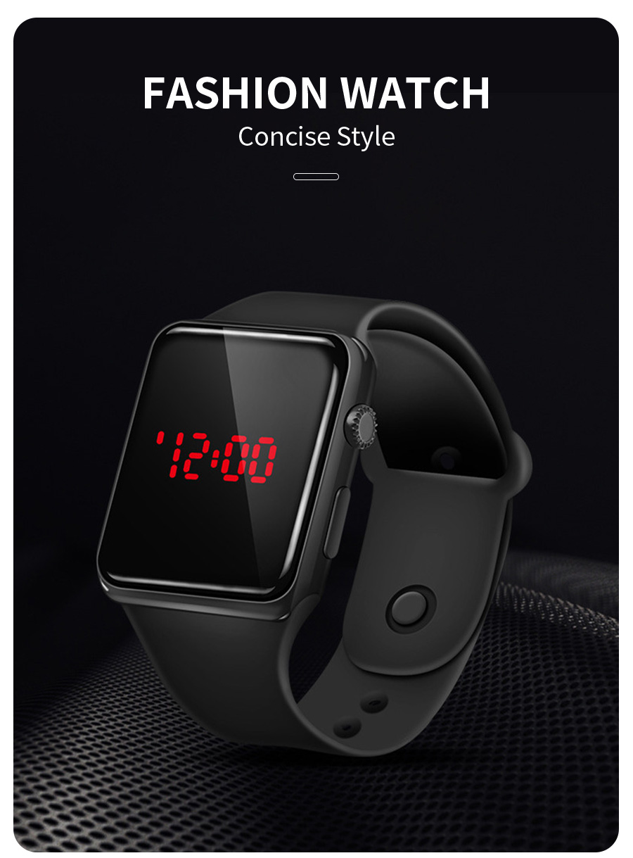 [24 hour shipping]Couple Sports Watch Fashion Unisex Silicone Watchband Wristwatch LED Digital ...